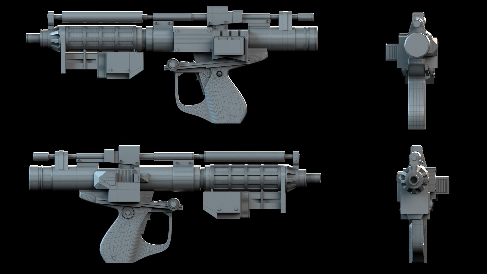 E5 Blaster Rifle Star Wars 3D Model - TurboSquid 1966630