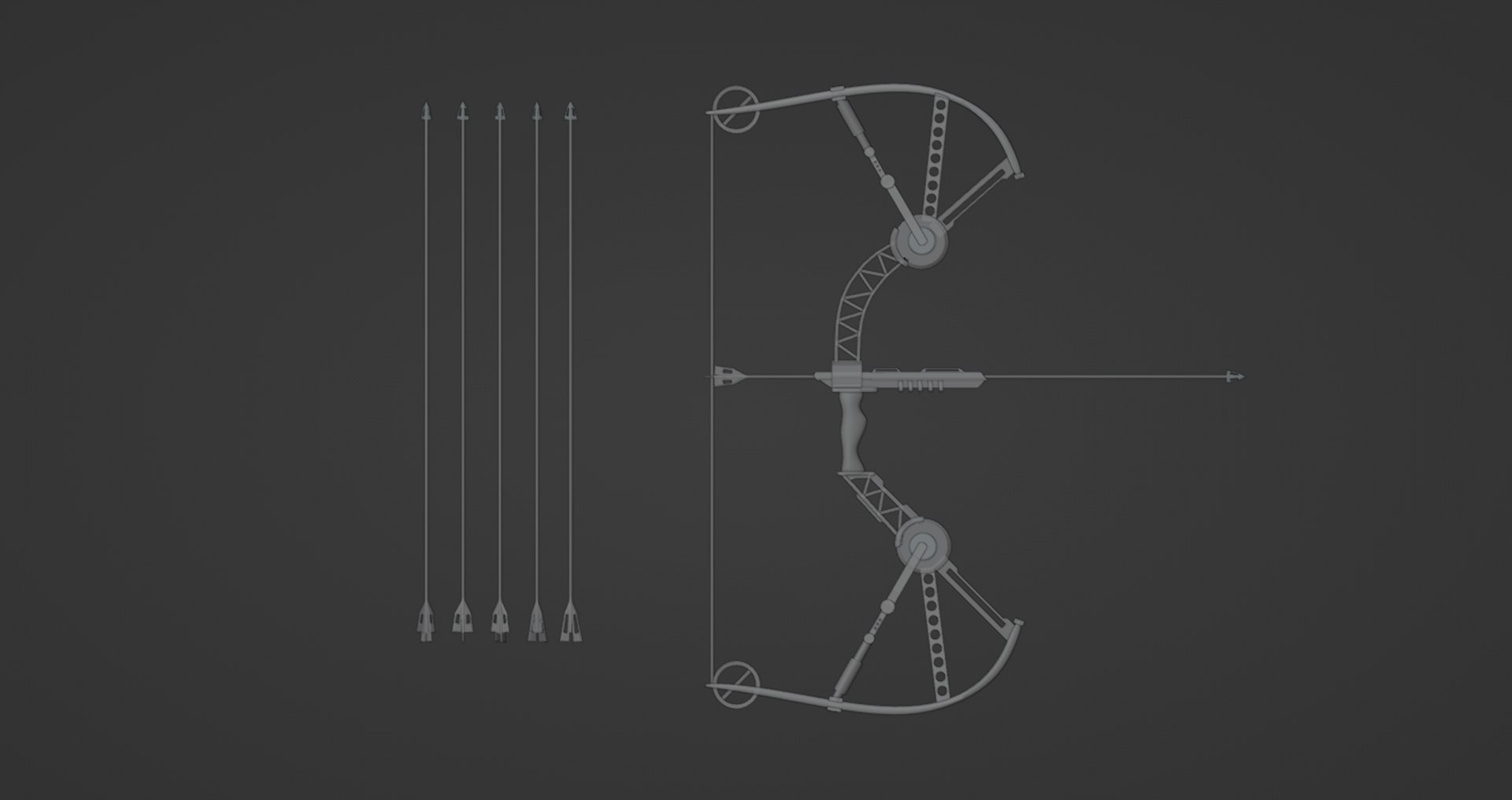 High Tech Bow LightArrowWeapon - LAW 3D Model - TurboSquid 2036483