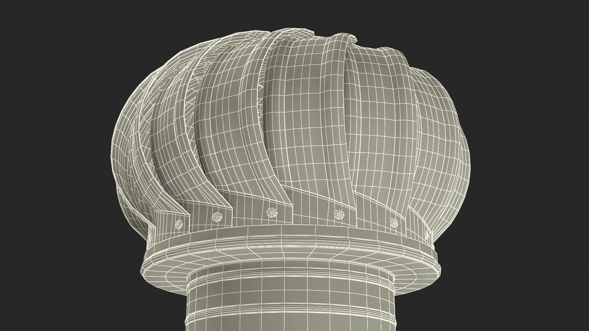 3D Model Round Stainless Steel Chimney Corner Base - TurboSquid 2047643