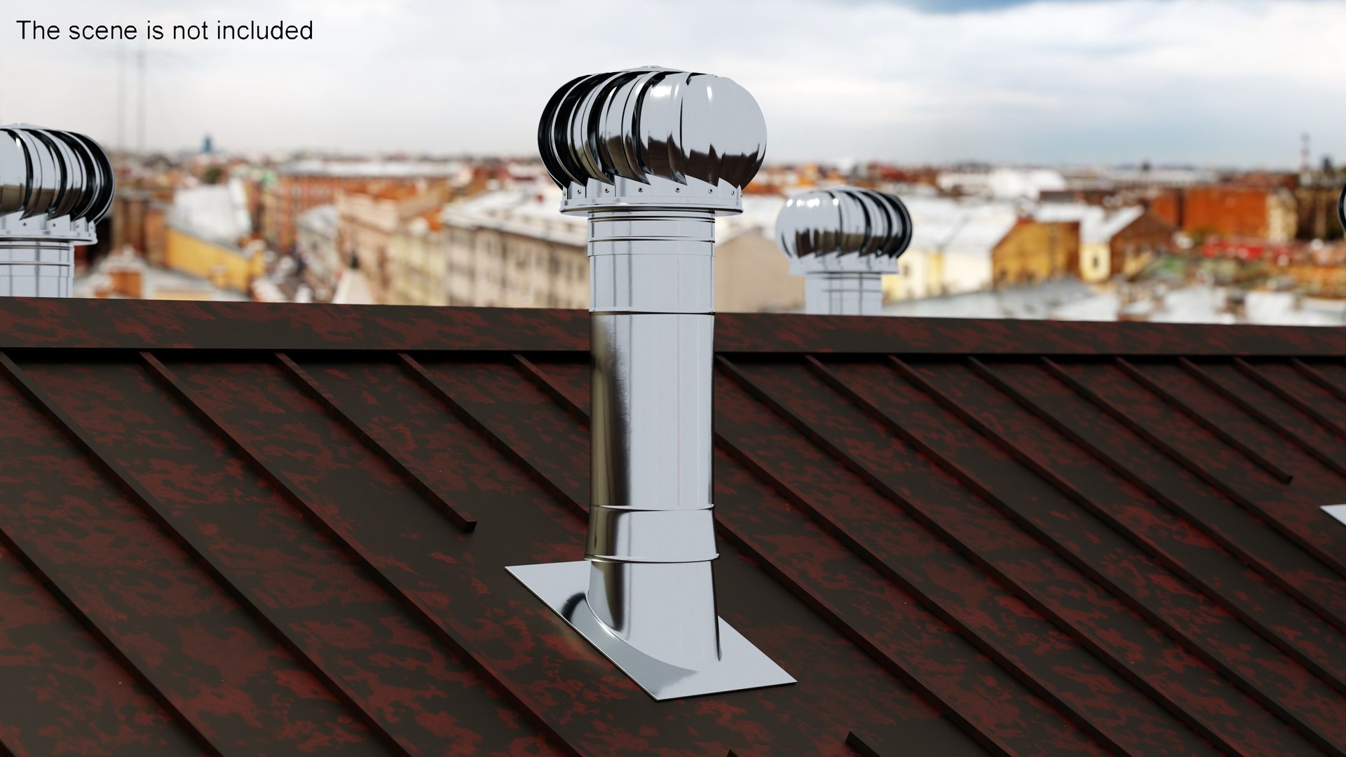 3D Model Round Stainless Steel Chimney Corner Base - TurboSquid 2047643