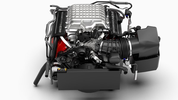modelo 3d Motor Hemi V8 supercargado Dodge Hellcat - TurboSquid 2308470