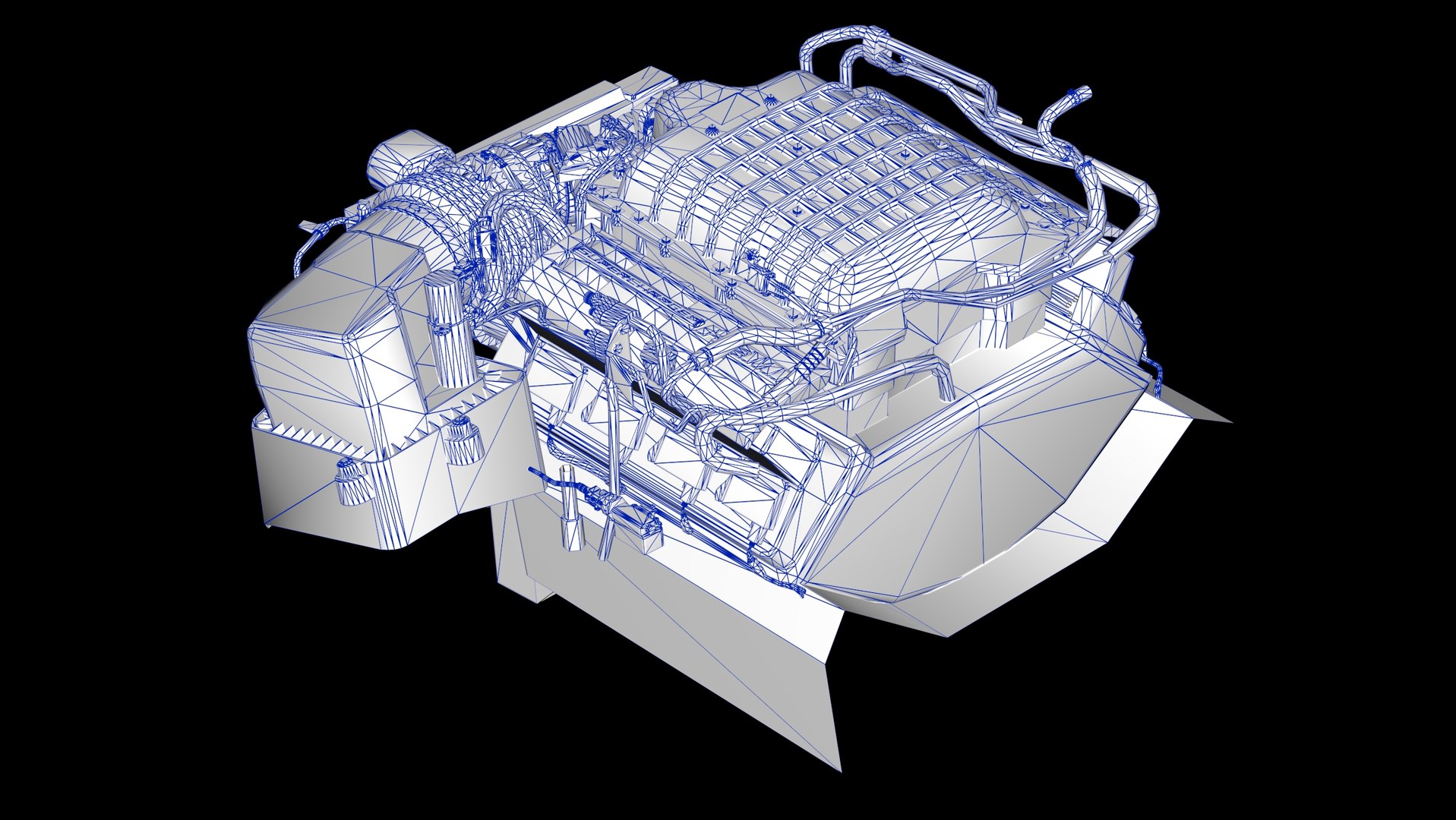 3D Dodge Hellcat Supercharged Hemi V8 Engine - TurboSquid 2308470