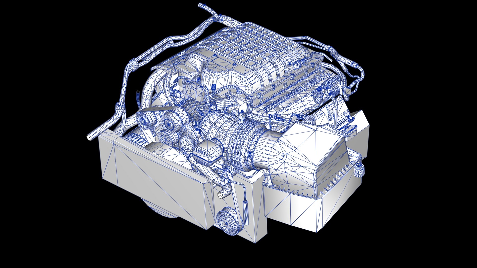 3D Dodge Hellcat Supercharged Hemi V8 Engine - TurboSquid 2308470