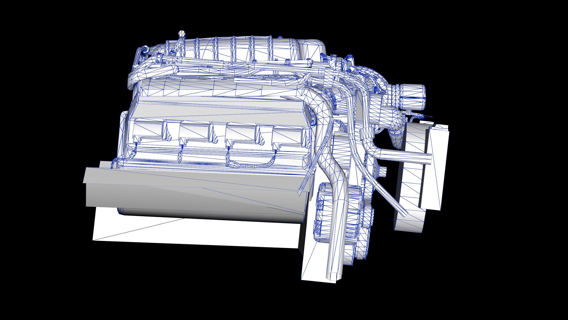 3D Dodge Hellcat Supercharged Hemi V8 Engine - TurboSquid 2308470