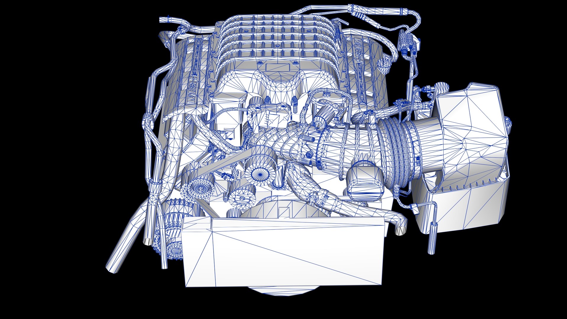 3D Dodge Hellcat Supercharged Hemi V8 Engine - TurboSquid 2308470