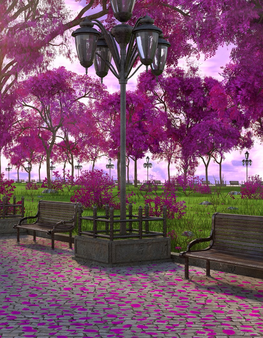 Park lilac 3D model - TurboSquid 1420334