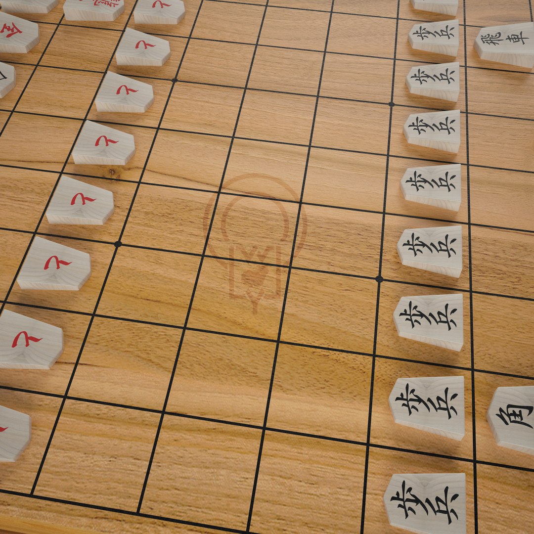 Chess Japanese Shogi - 2 Masked - Traditional 3D Model - TurboSquid 2039644