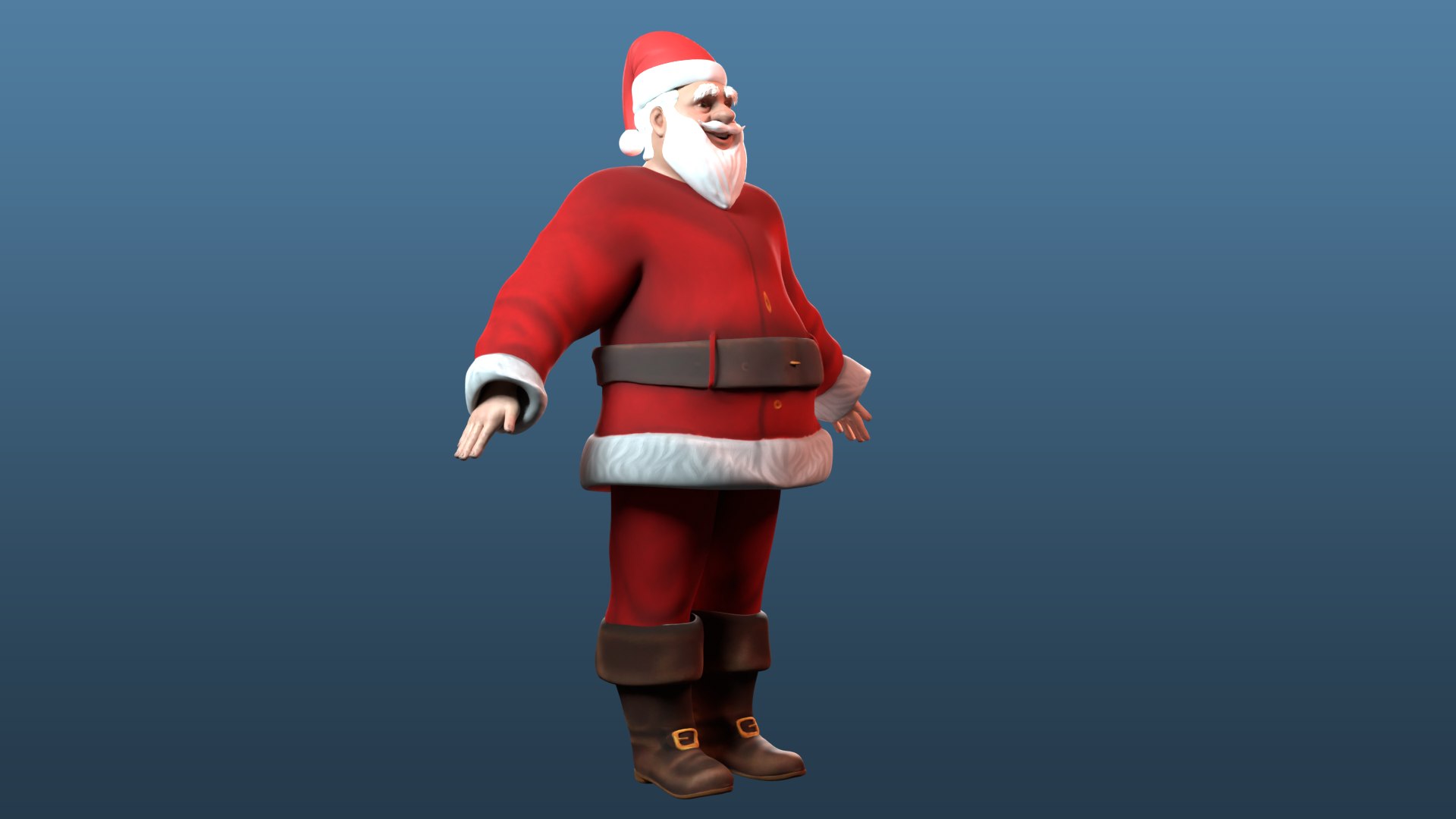 Cartoon Santa Claus 3D Model - TurboSquid 2168266
