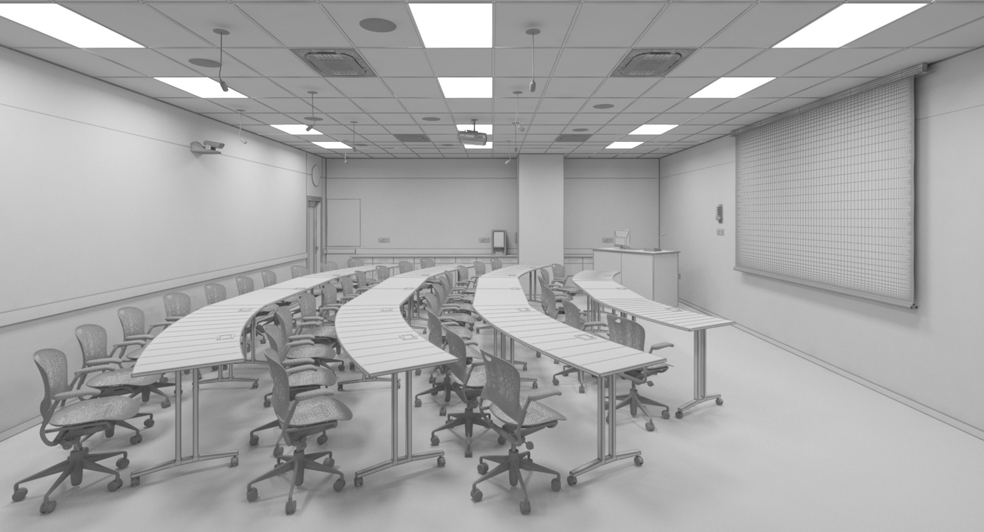 3D Class Room Realistic Model - TurboSquid 1245003