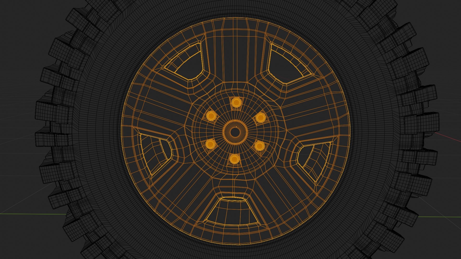Off-road Wheel Low-poly 3D Model - TurboSquid 1793874