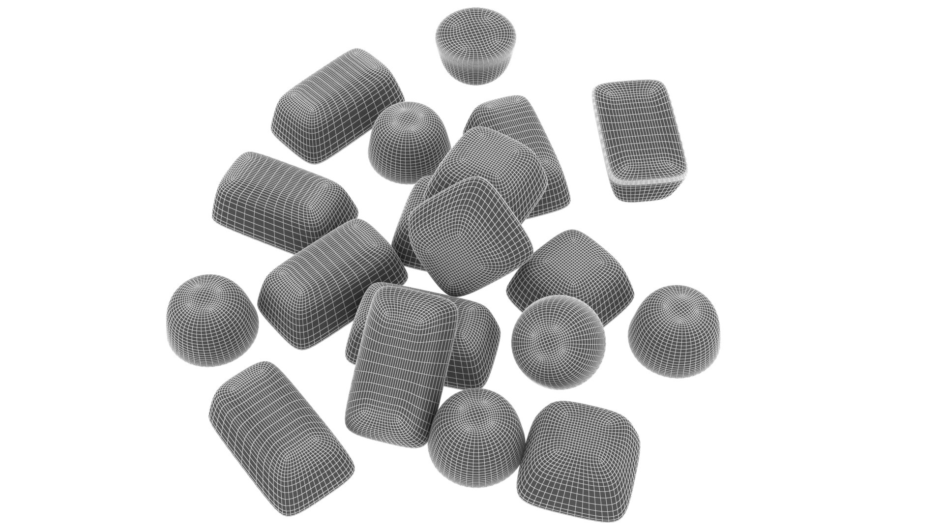 Assorted Gumdrops 3D model - TurboSquid 1814864