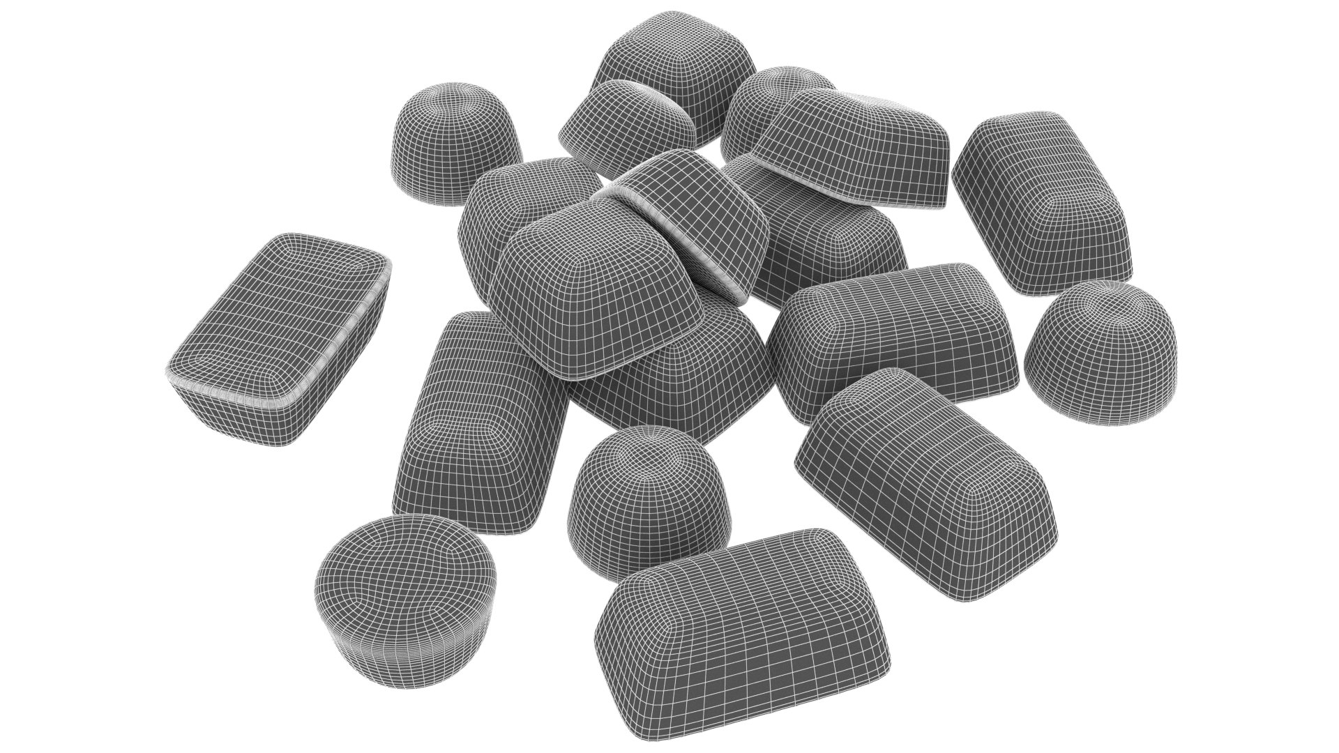 Assorted Gumdrops 3D model - TurboSquid 1814864