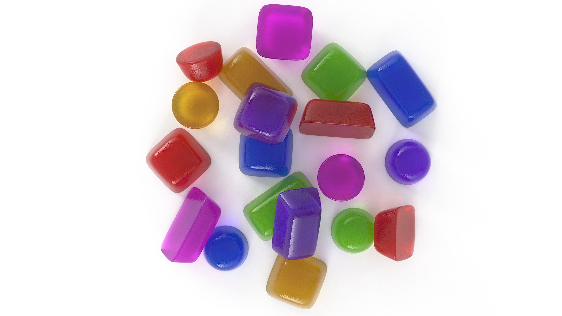 Assorted Gumdrops 3D model - TurboSquid 1814864