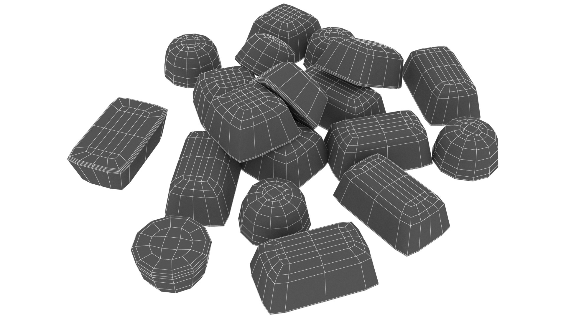 Assorted Gumdrops 3D model - TurboSquid 1814864