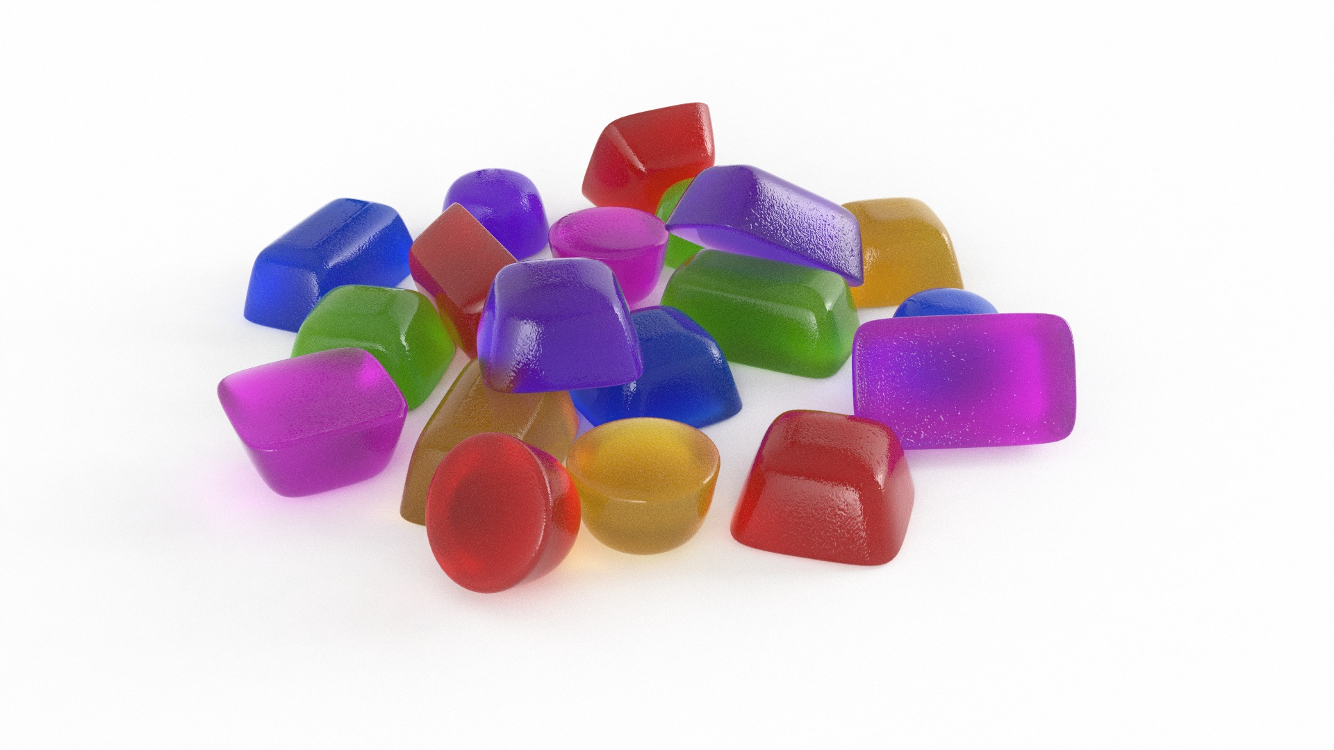 Assorted Gumdrops 3D model - TurboSquid 1814864