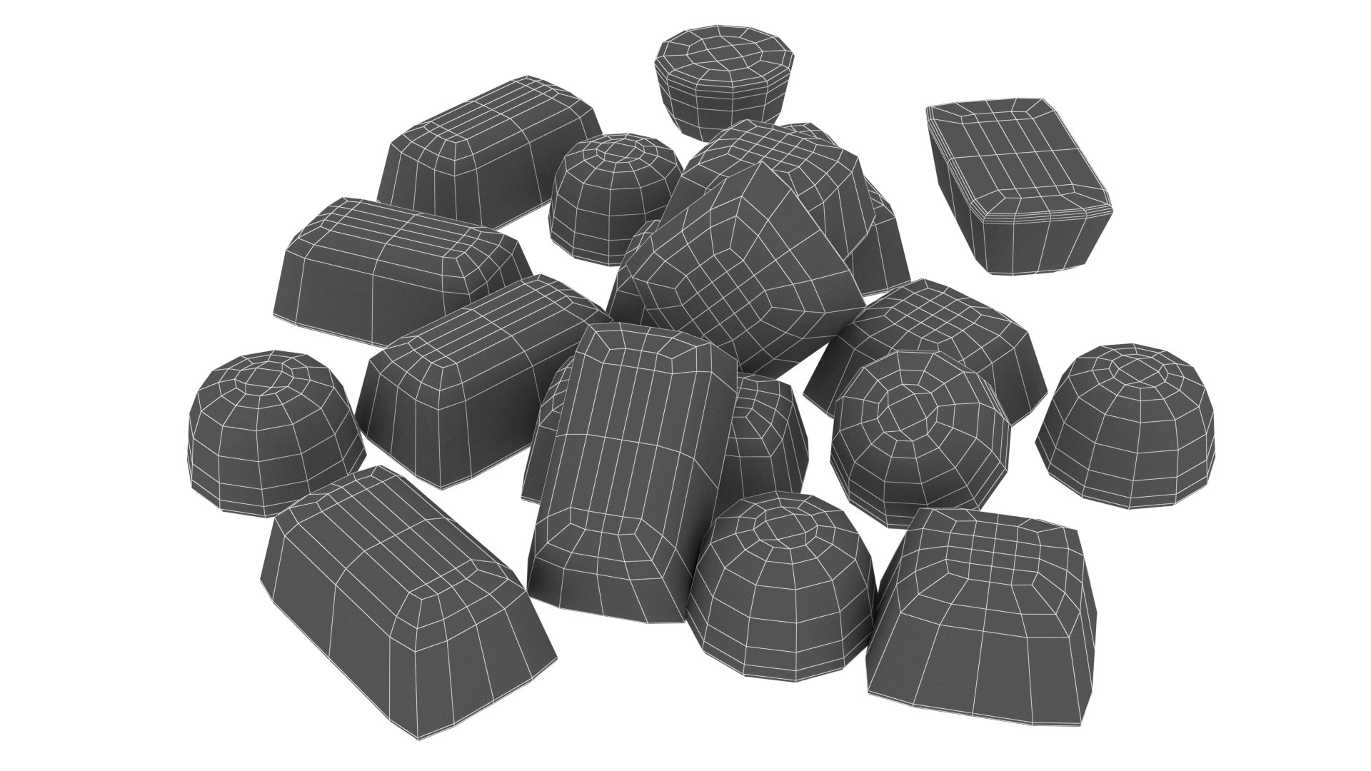 Assorted Gumdrops 3D model - TurboSquid 1814864