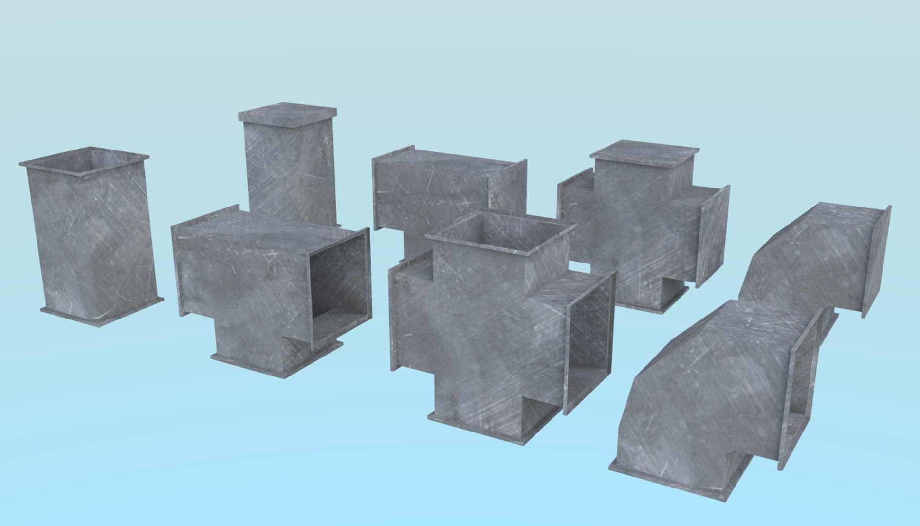 modular ventilation shaft 3d 3ds