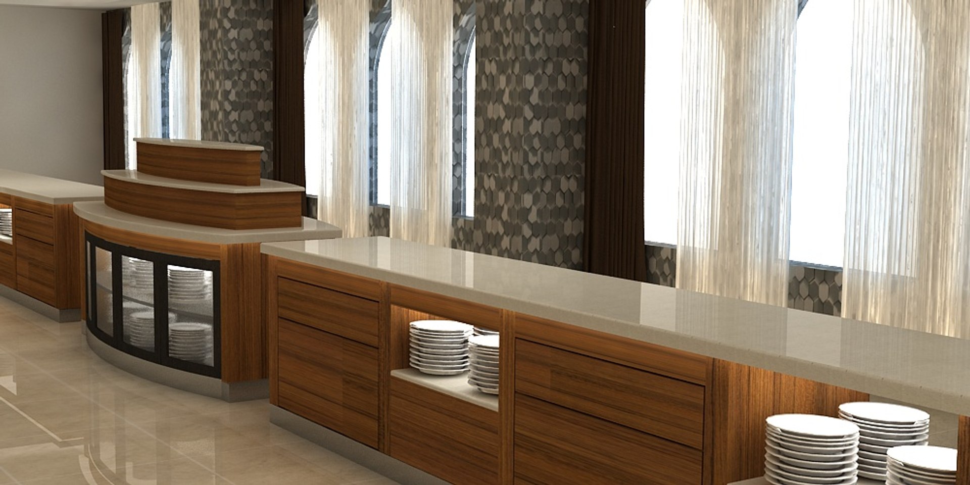 Restaurant Buffet 3D Model - TurboSquid 1402725