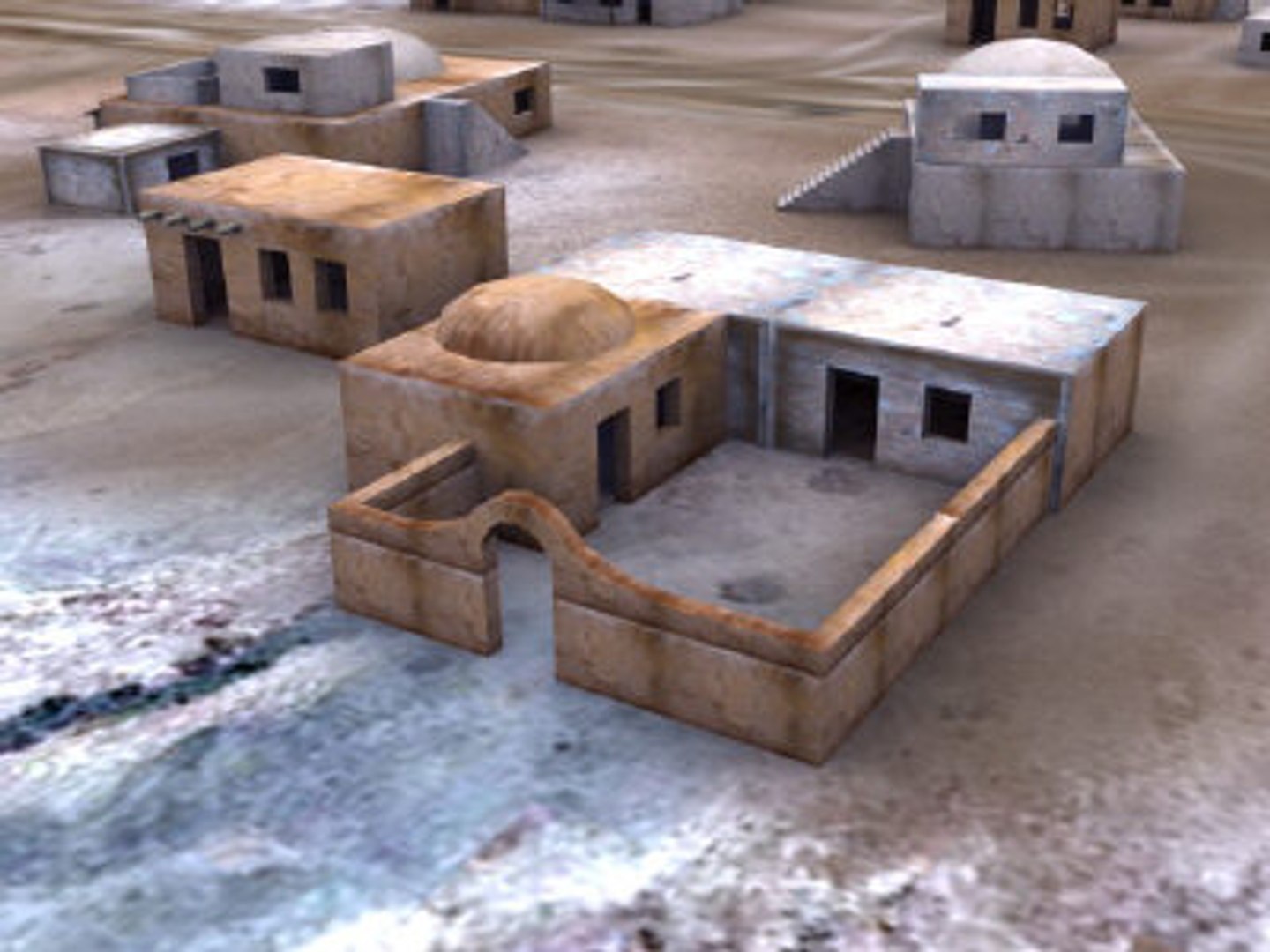 Maya Arab Building Desert Town