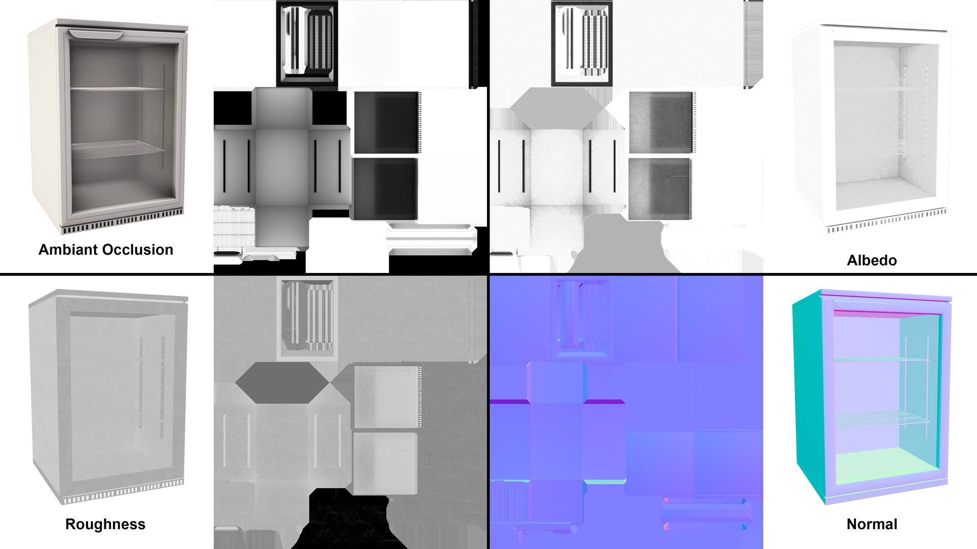 3d Fridge Refrigerator Model