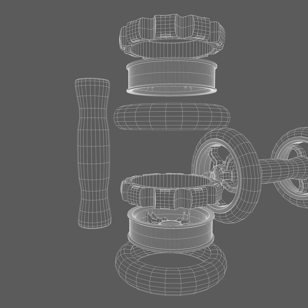 3d Model Ab Trainer Wheels