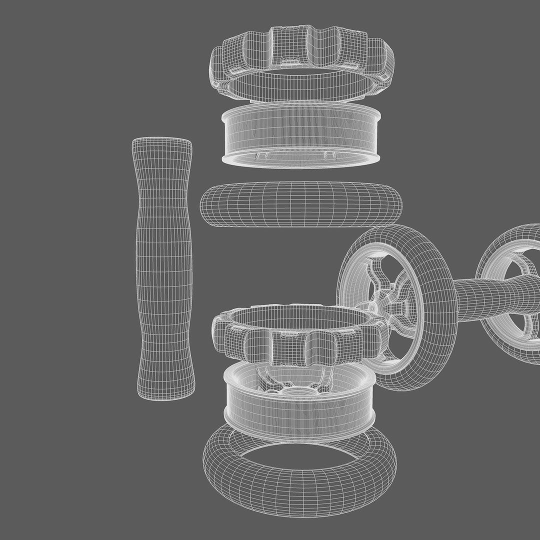 3d Model Ab Trainer Wheels