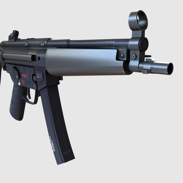 3d realistic submachine gun n