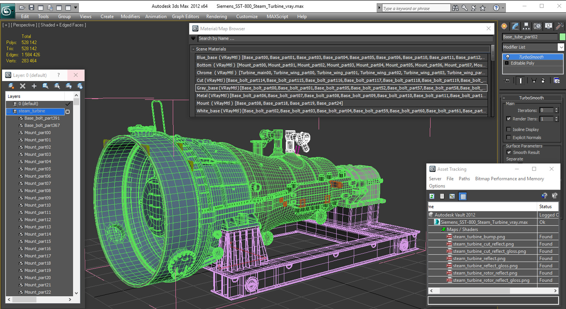 Siemens sst-800 steam turbine 3D model - TurboSquid 1400543