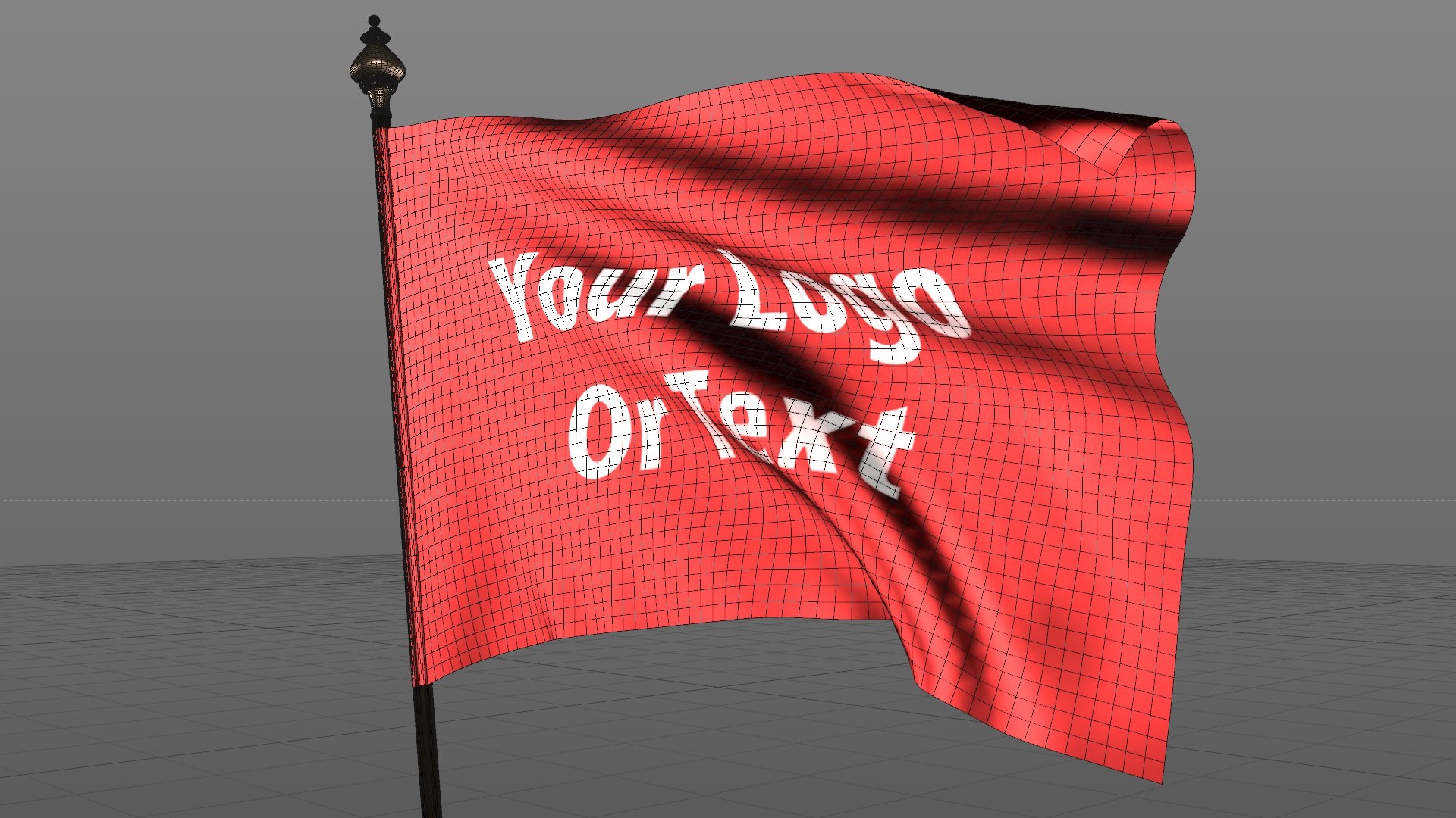 Flag Animation 3d Model