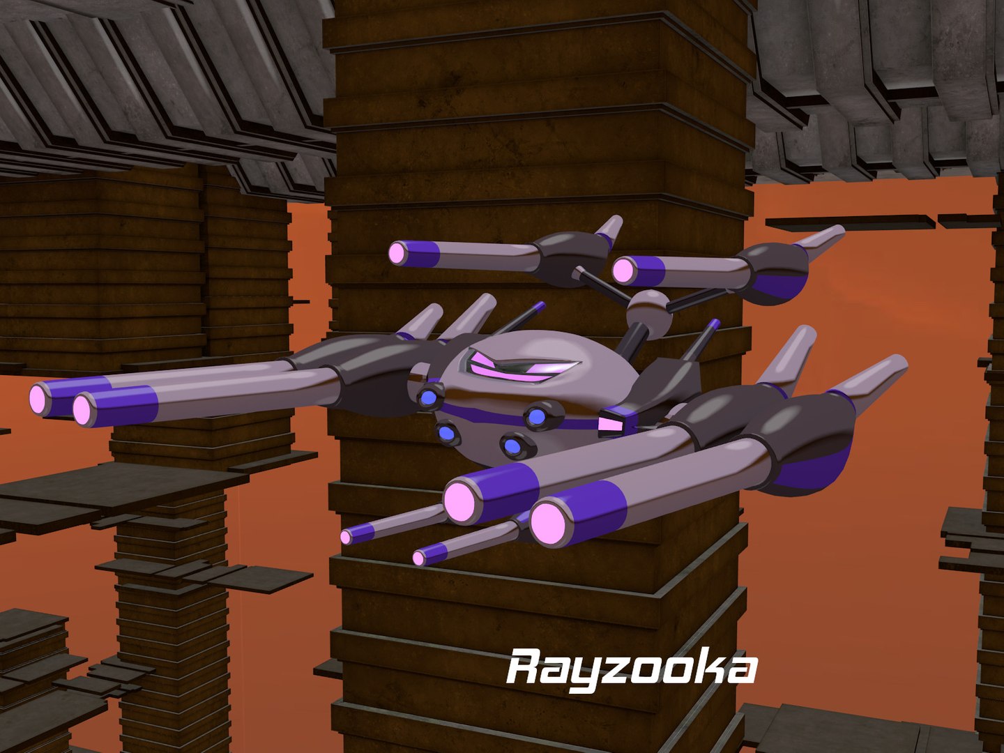 3D Atompunk Raygun Battle Pod Model - TurboSquid 1334247