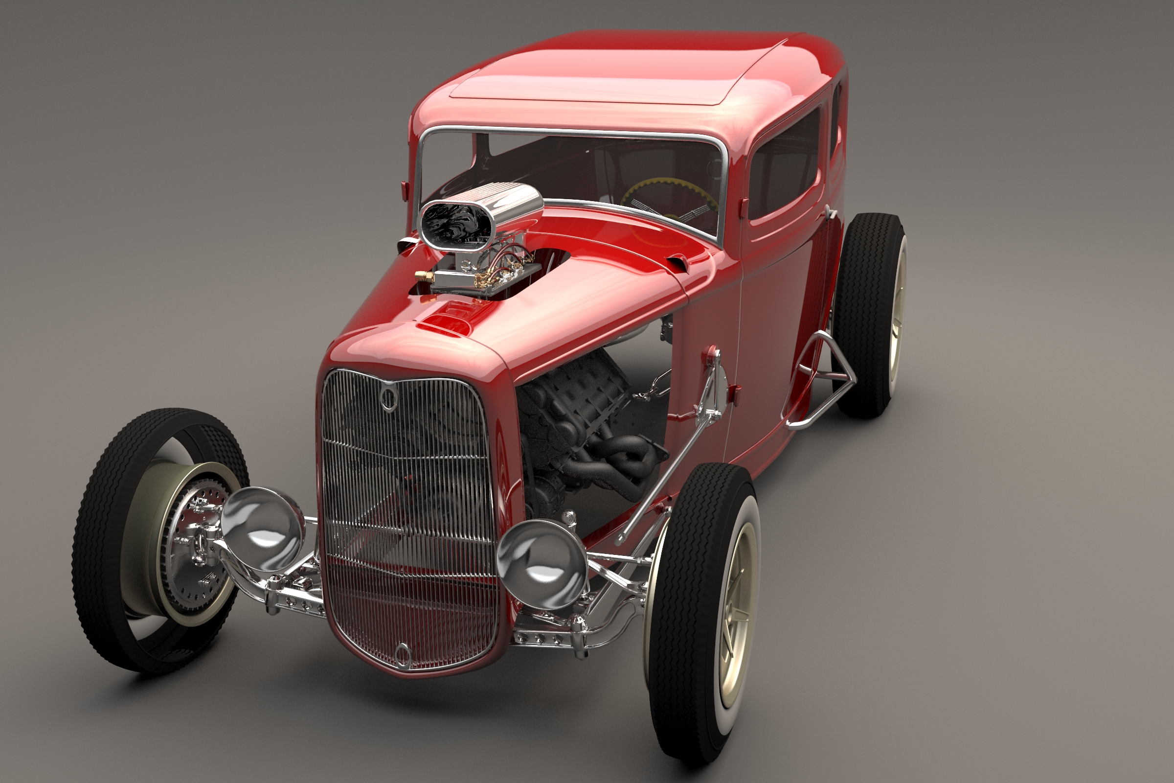 3D hotrod hot rod - TurboSquid 1667103