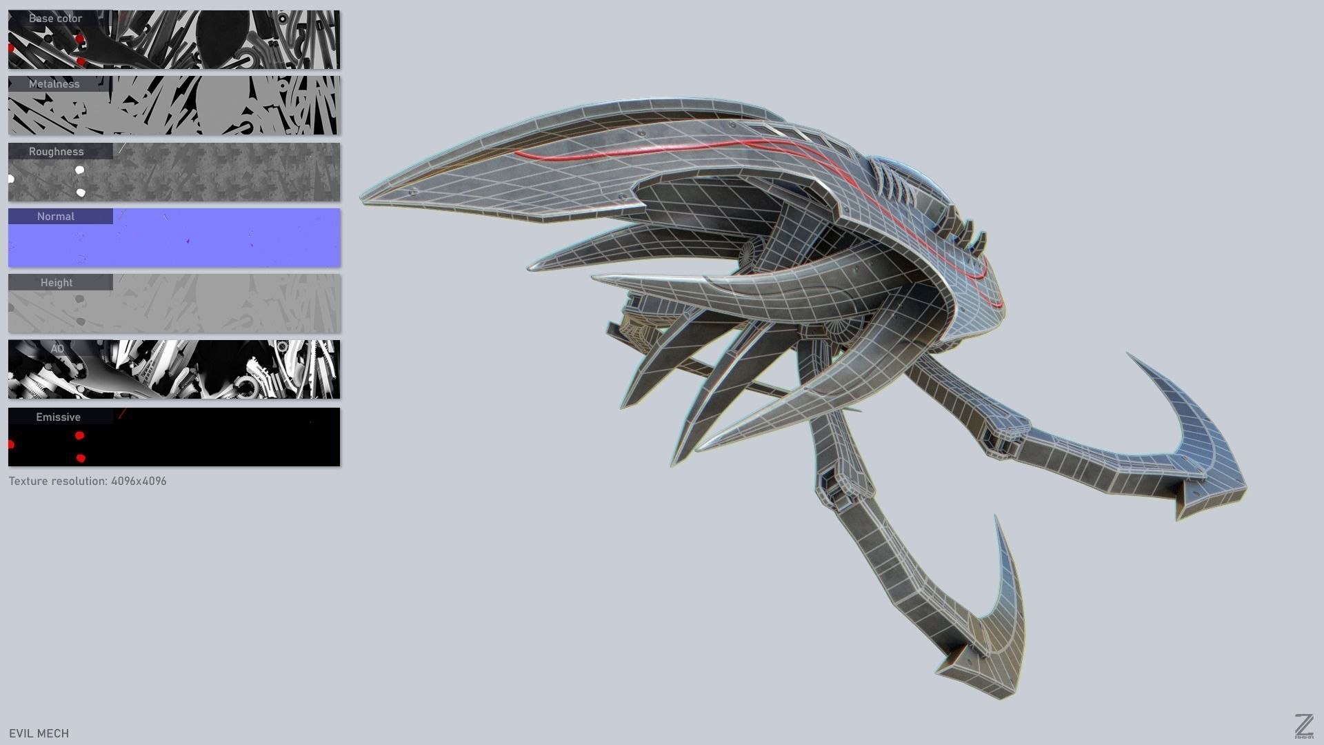 Evil Mech Model - TurboSquid 2156868