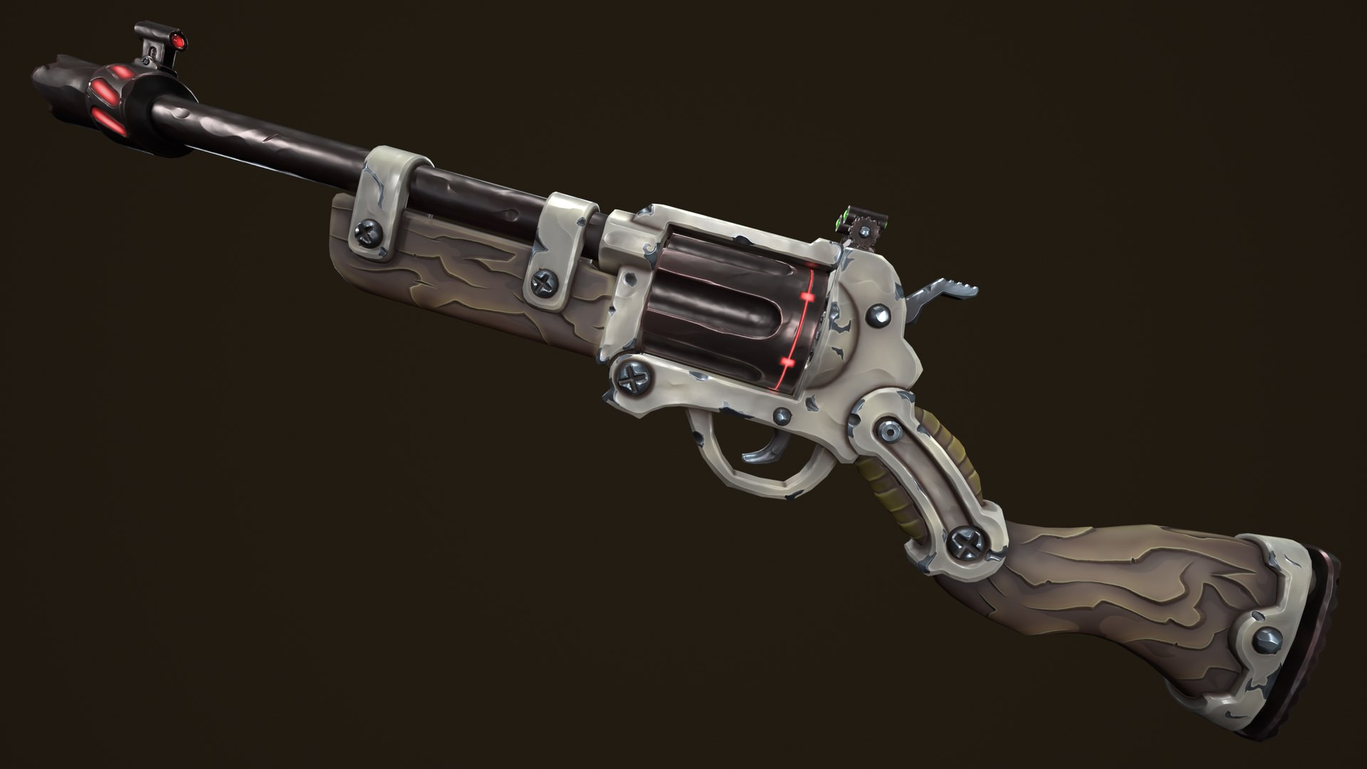 3D Modular Stylized Combat Rifle Shotgun Revolver Model - TurboSquid ...