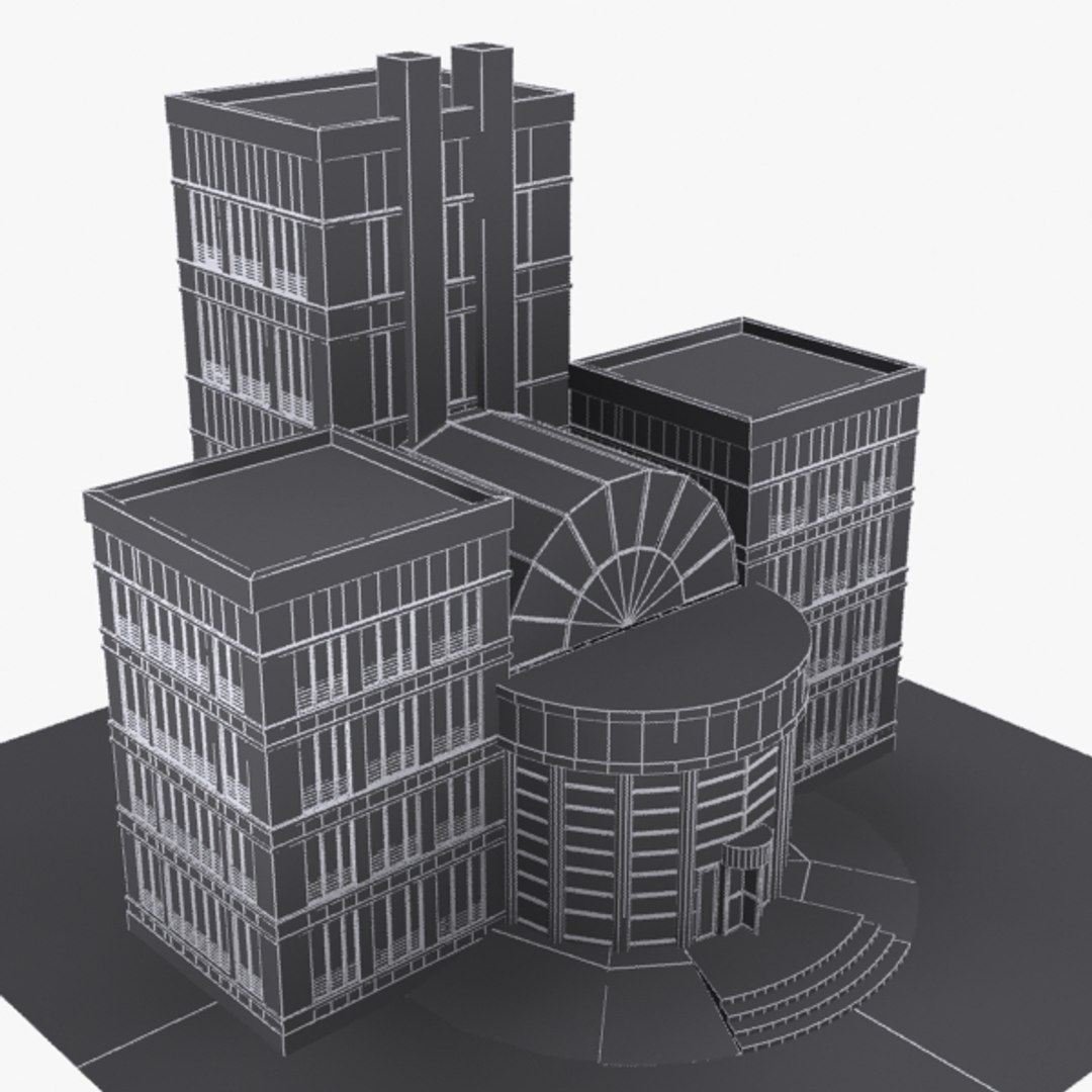 Cartoon Building Toon Obj