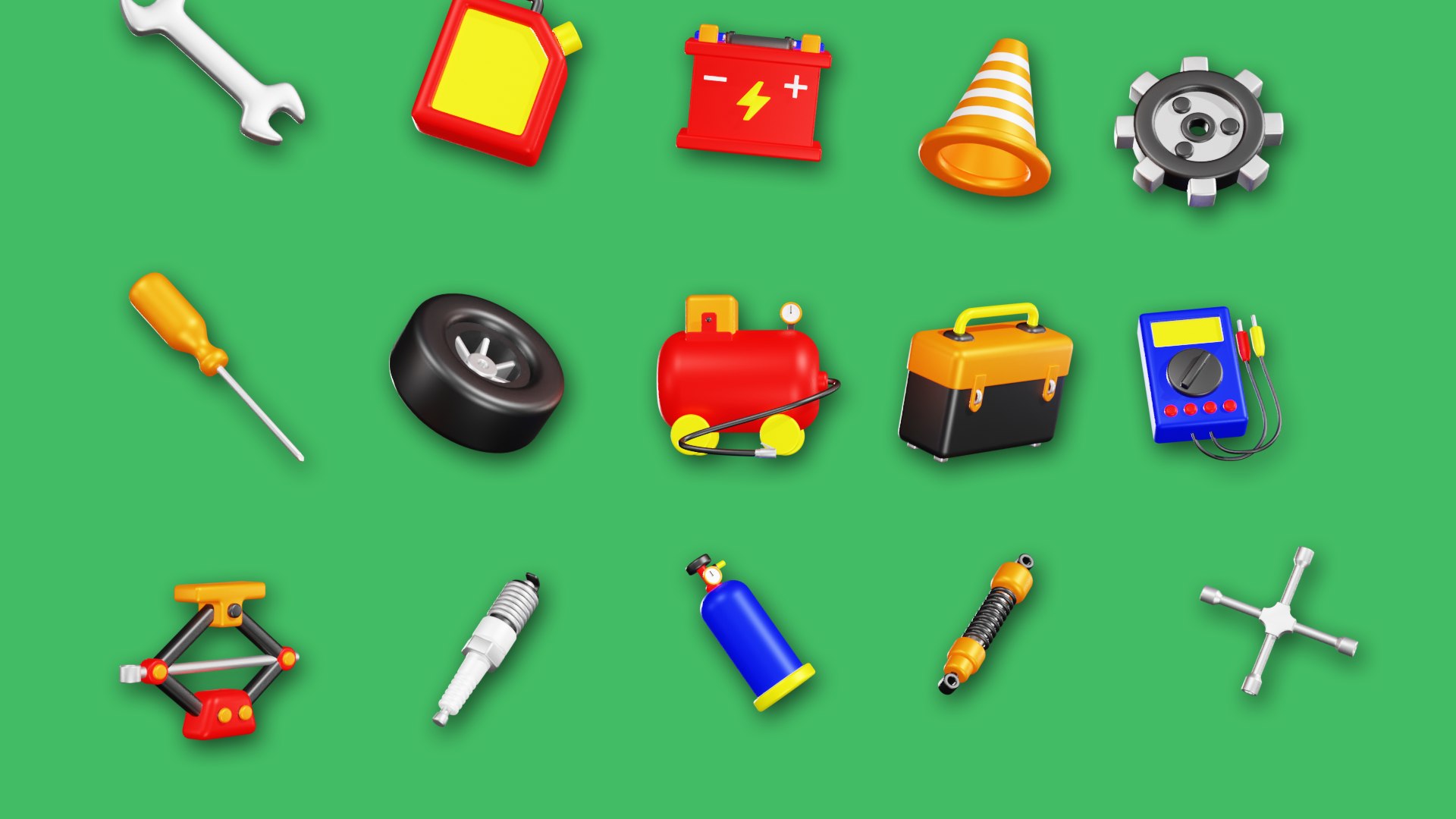 25 3D Automotive Icon Pack 3D - TurboSquid 2236091