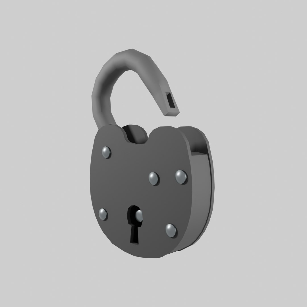 Metal Padlock with Keyhole 3D - TurboSquid 1803308