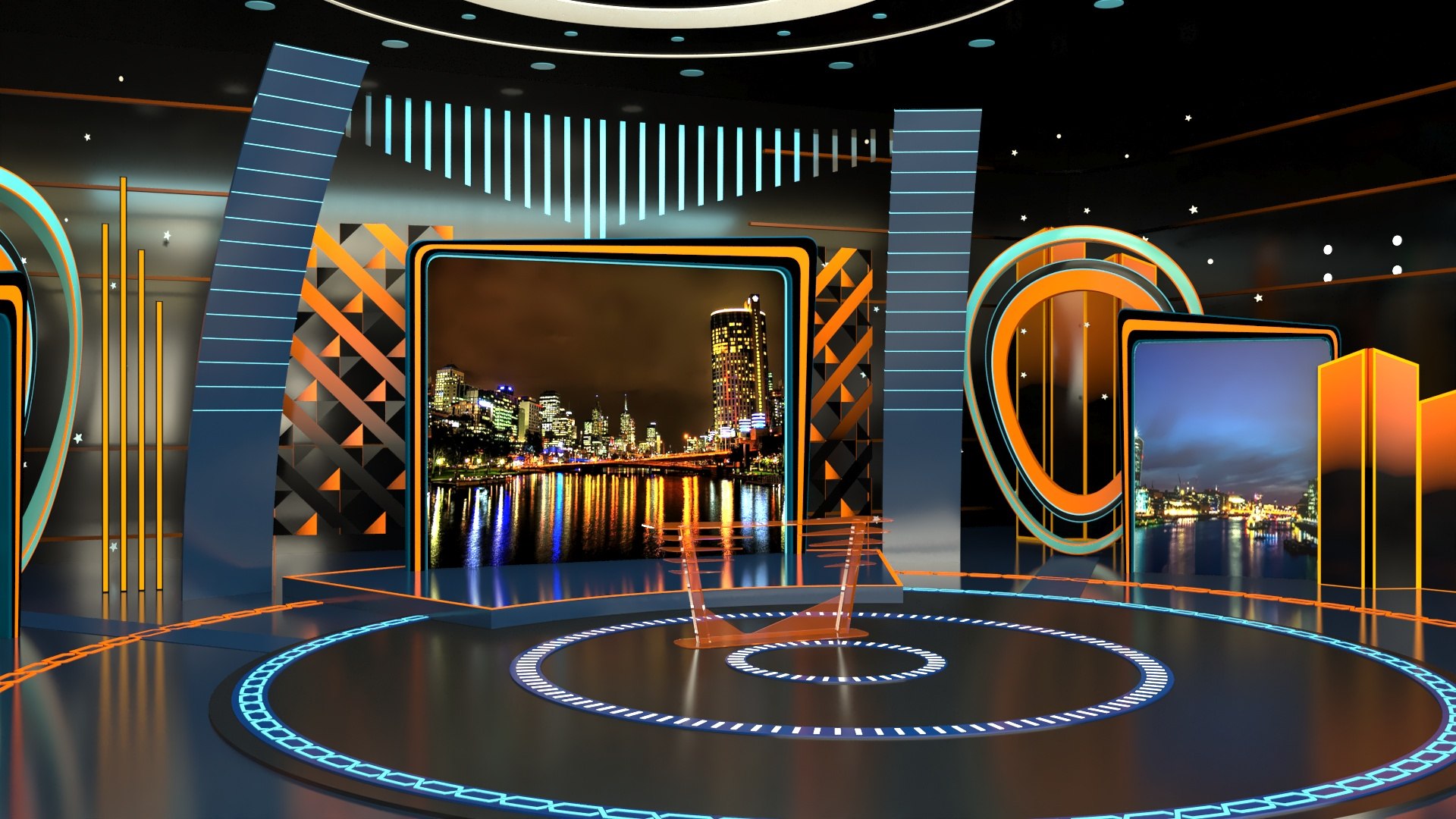 3D Tv Studio Design model - TurboSquid 1784891