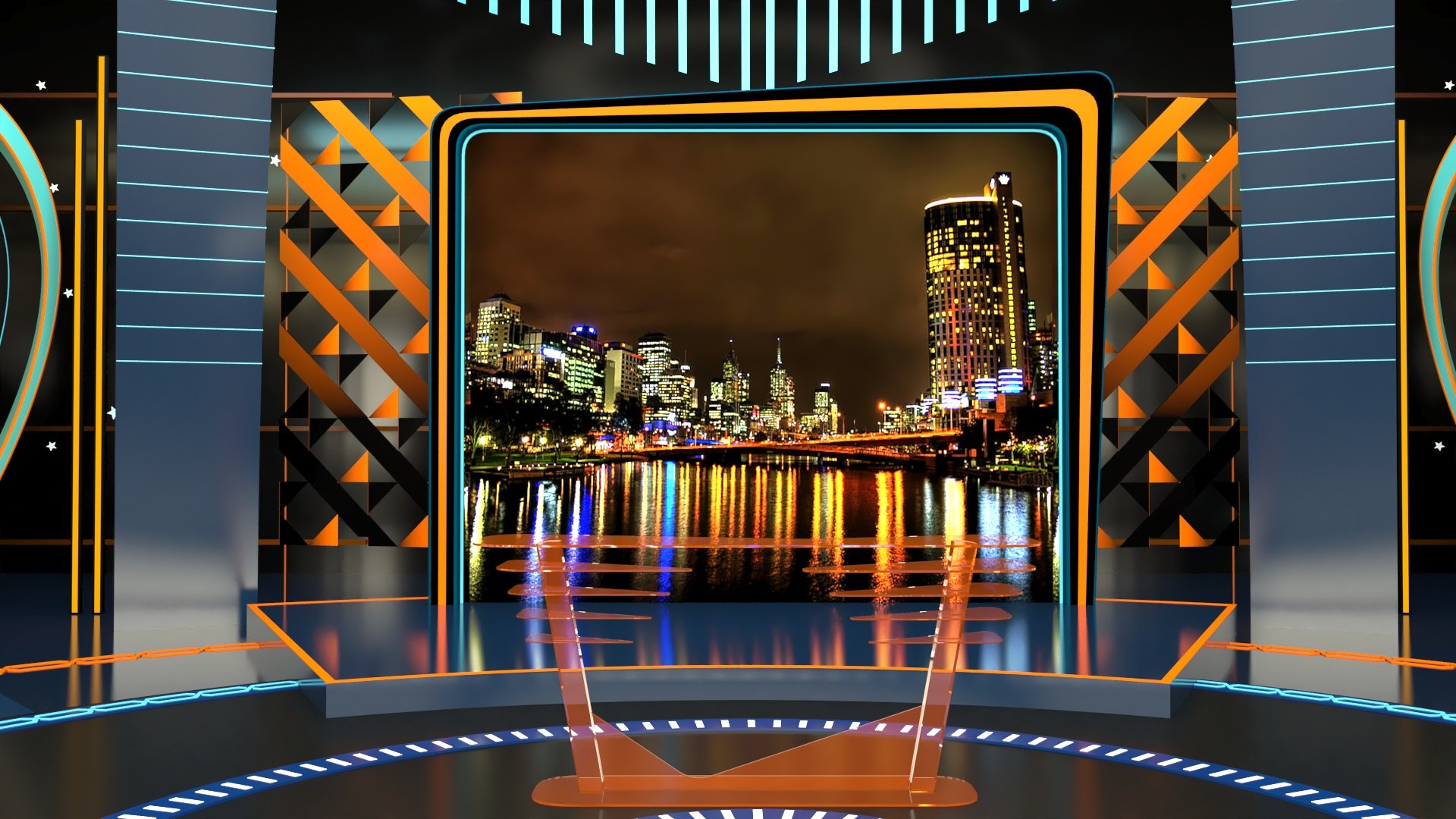 3D Tv Studio Design model - TurboSquid 1784891