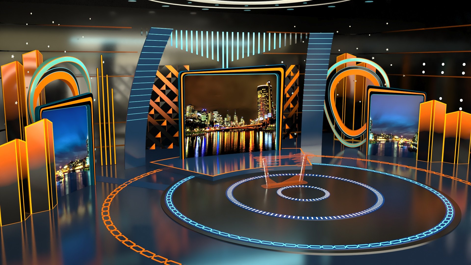 3D Tv Studio Design model - TurboSquid 1784891