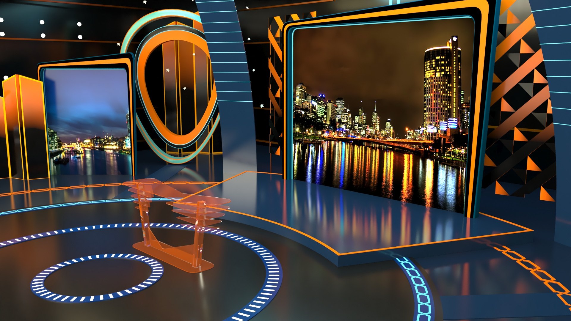 3D Tv Studio Design model - TurboSquid 1784891