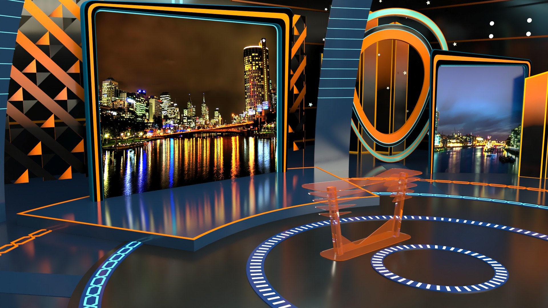 3D Tv Studio Design model - TurboSquid 1784891