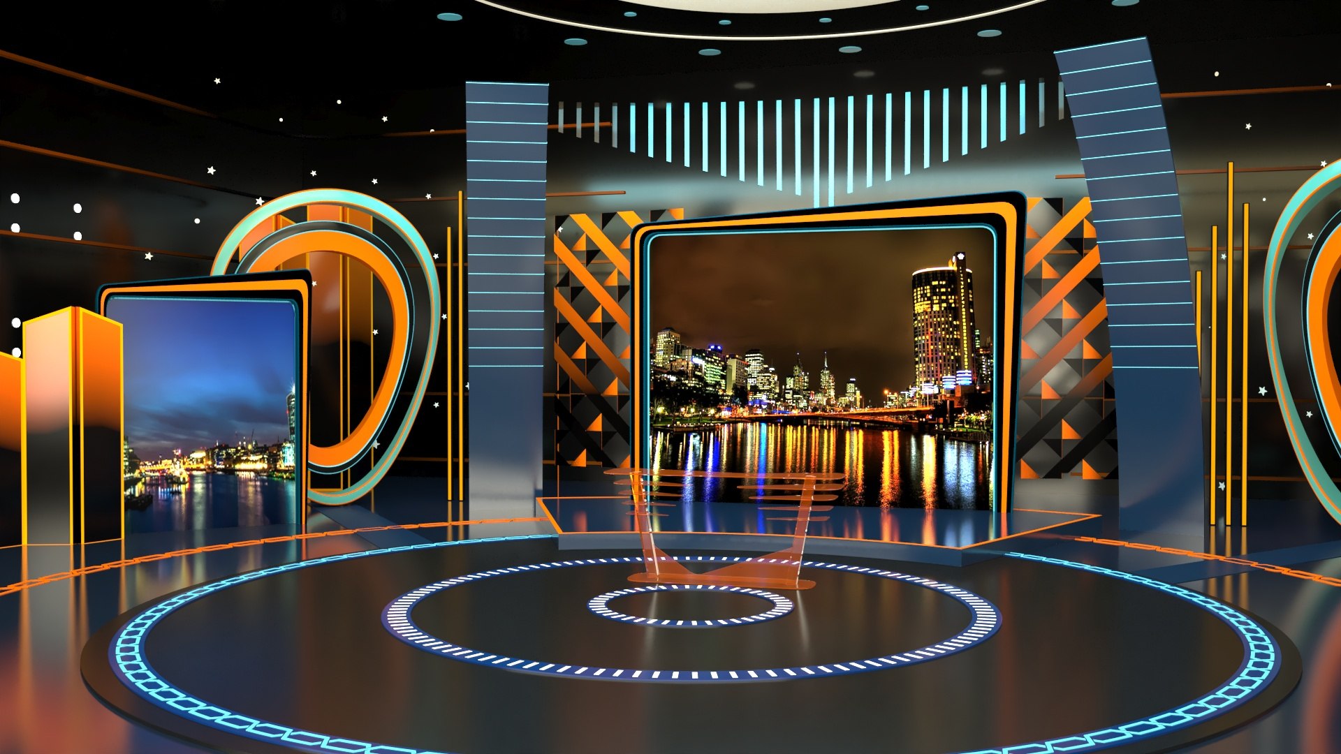 3D Tv Studio Design model - TurboSquid 1784891