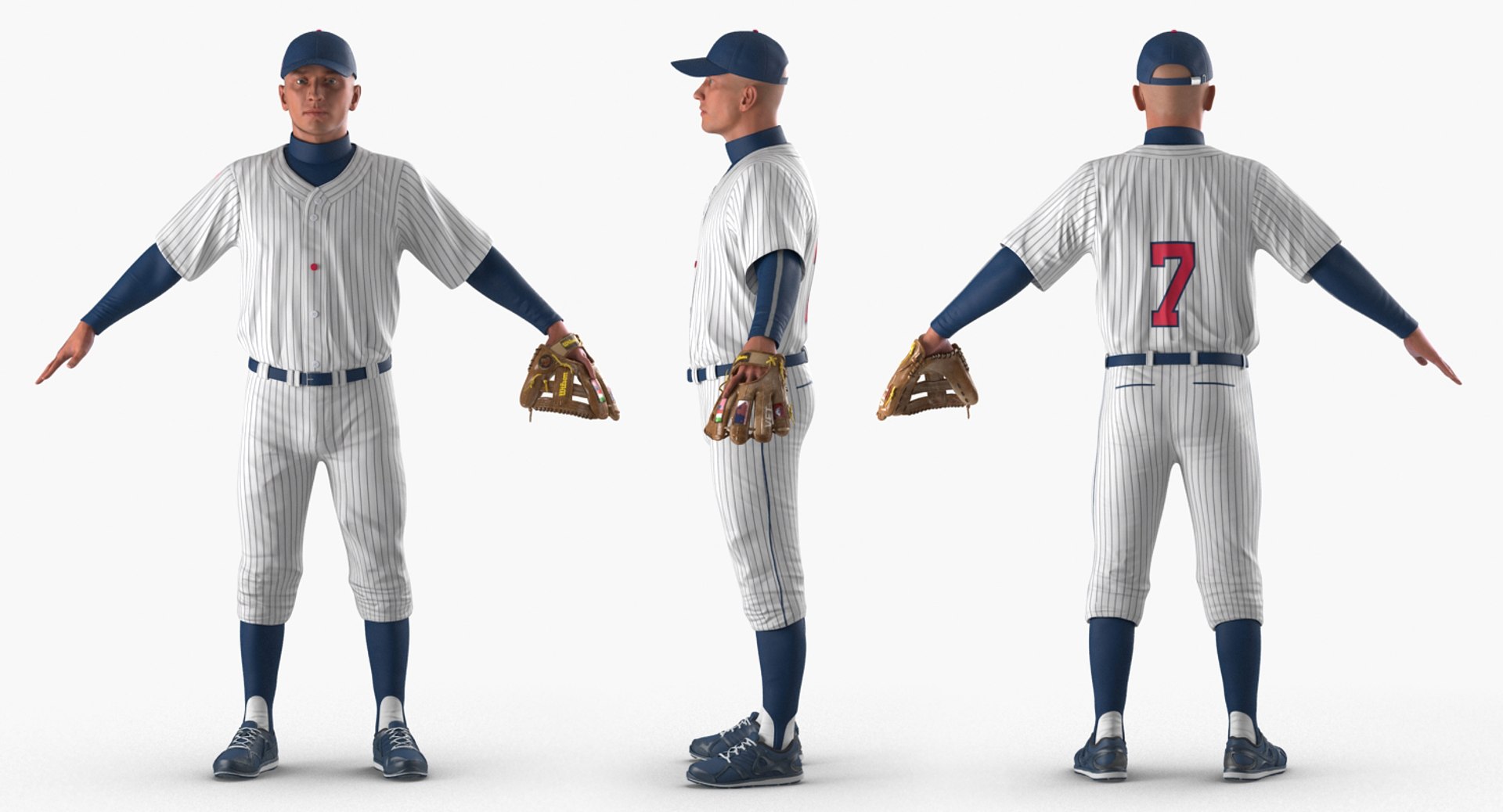 Baseball Player Rigged Generic 3D Model - TurboSquid 1159994