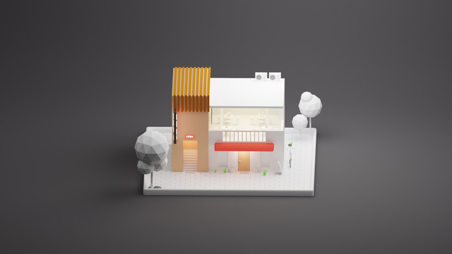 3D model Isometric Coffee Shop - TurboSquid 1837262