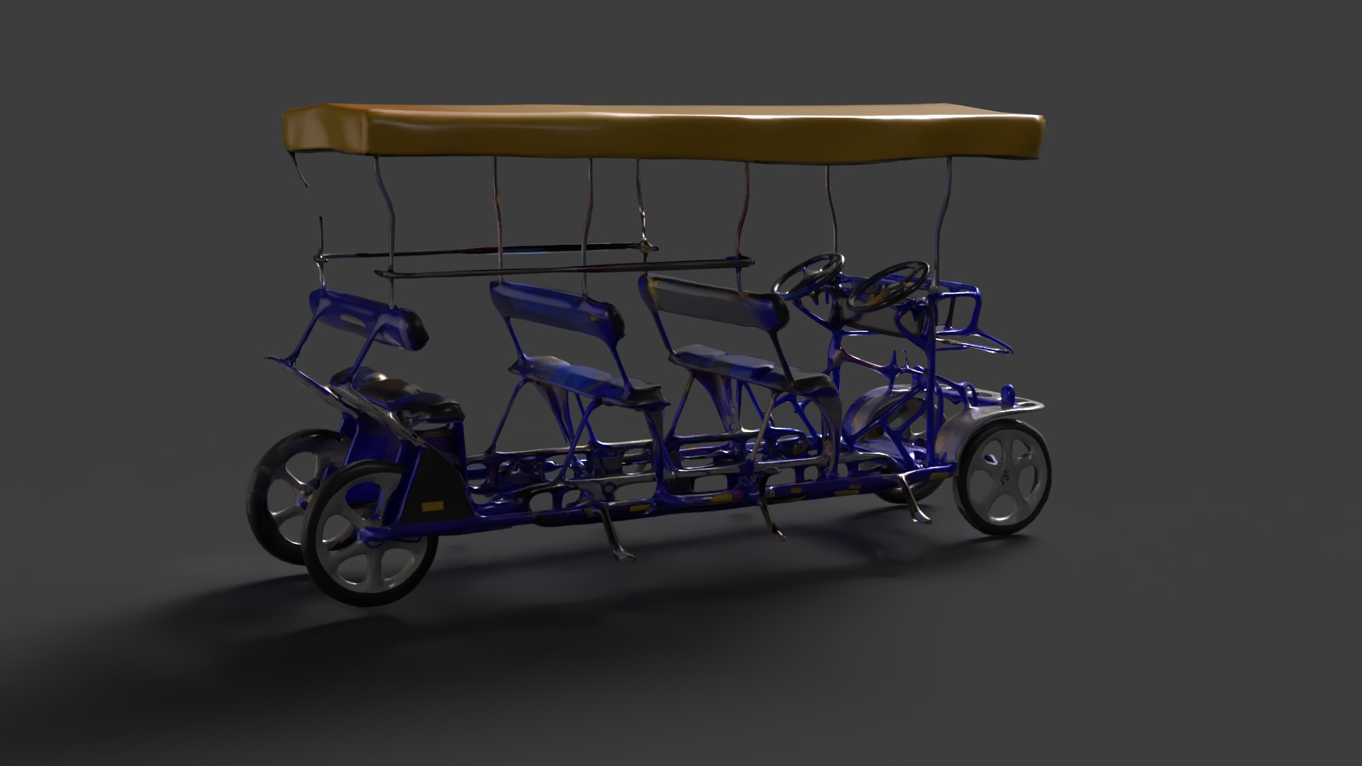 3D Model Blue Surrey Bike Figure - TurboSquid 2376198