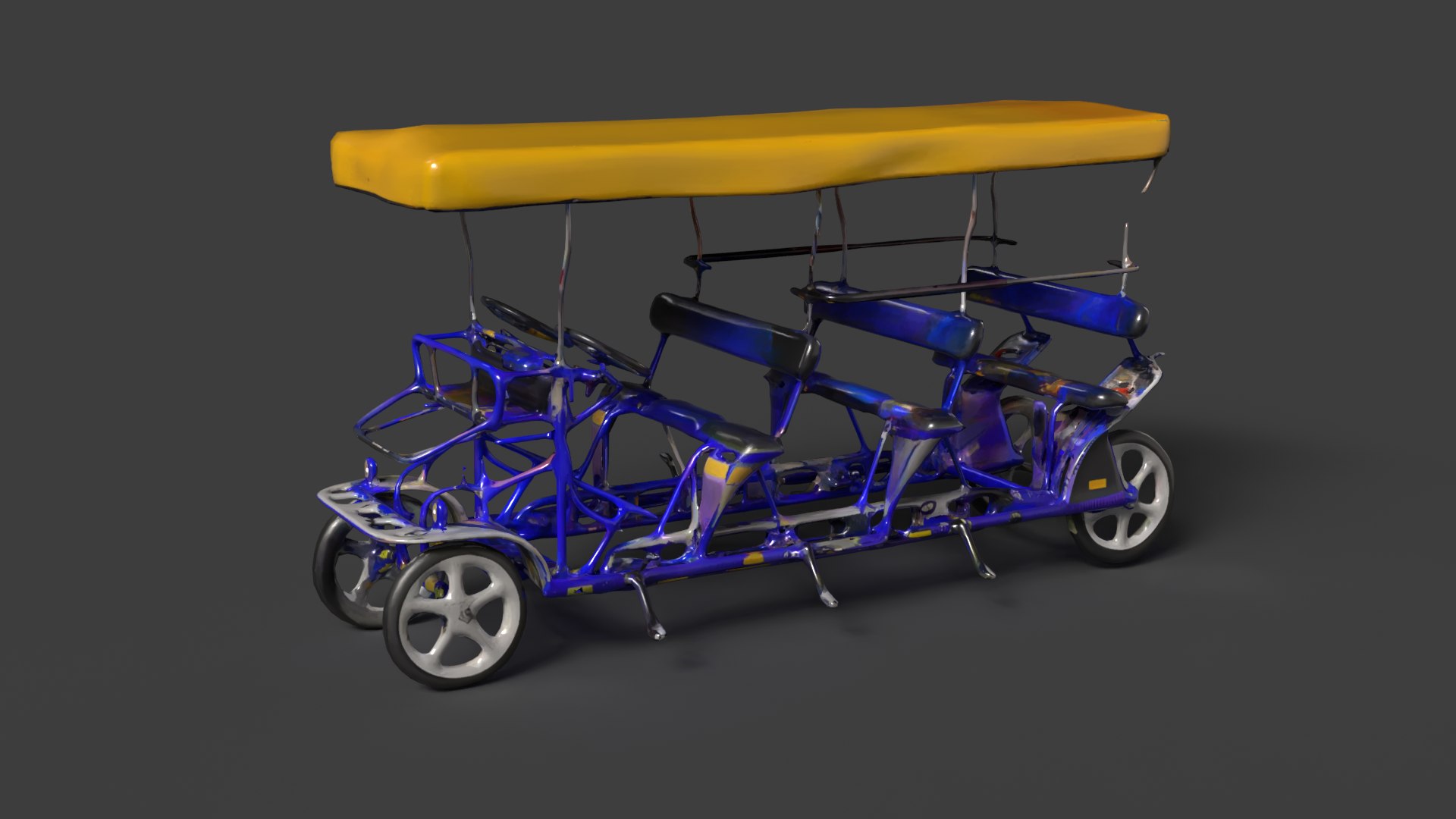 3D Model Blue Surrey Bike Figure - TurboSquid 2376198