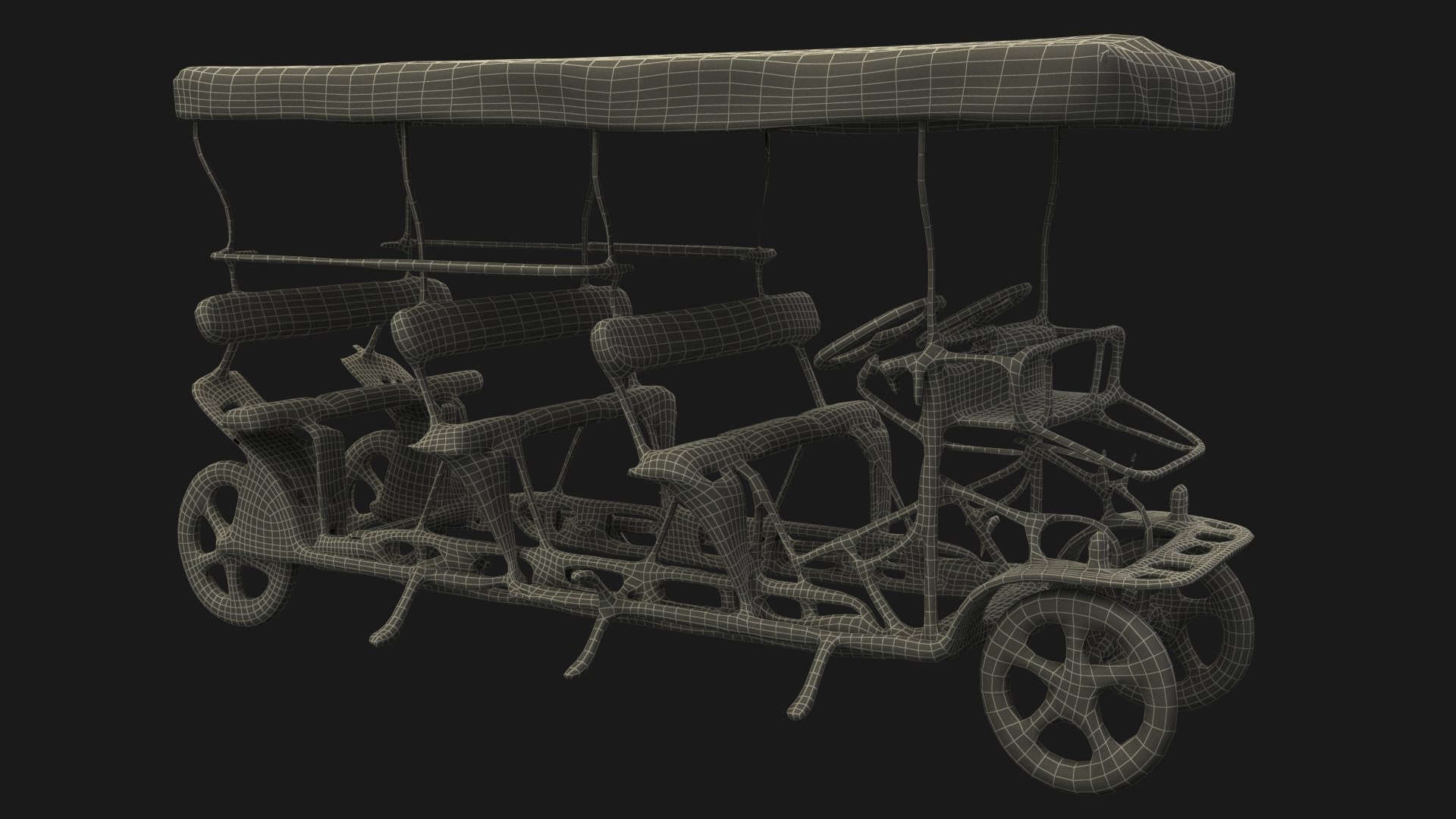 3D Model Blue Surrey Bike Figure - TurboSquid 2376198