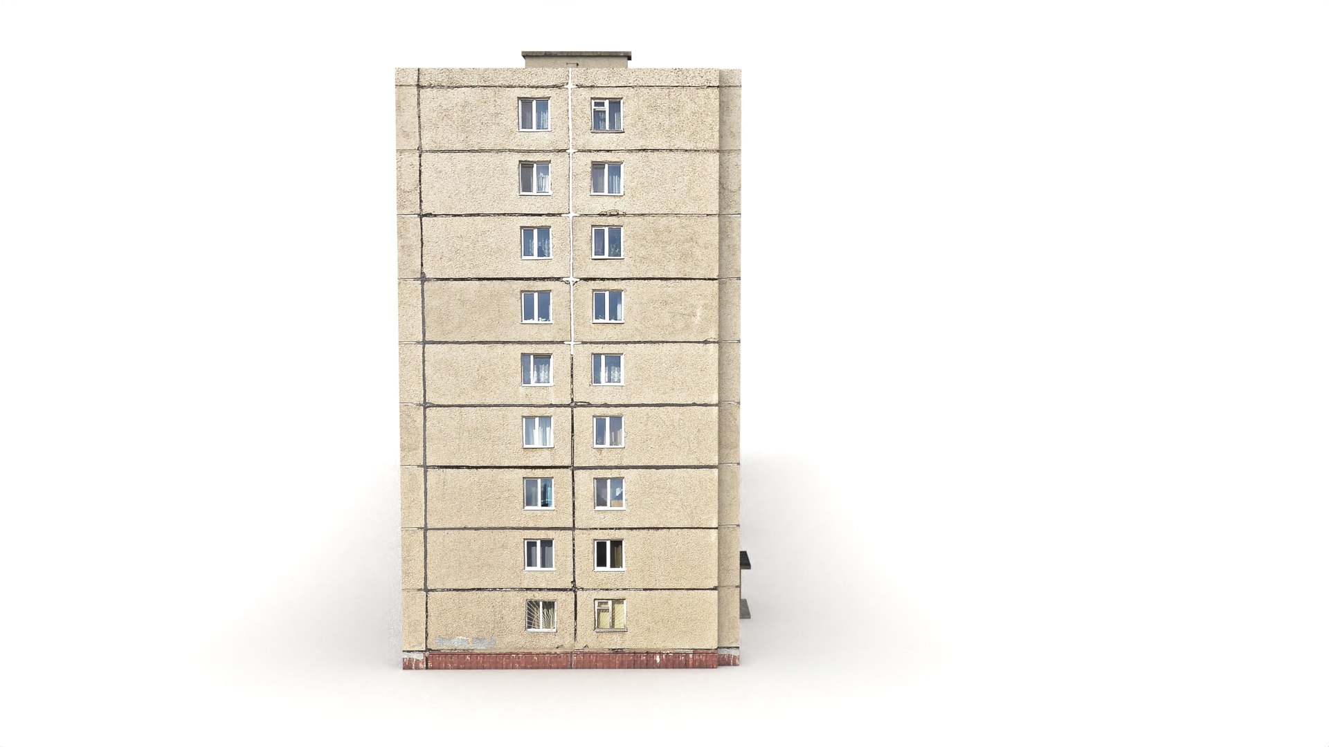 Nine-storey Residential Building 3D Model - TurboSquid 1837768