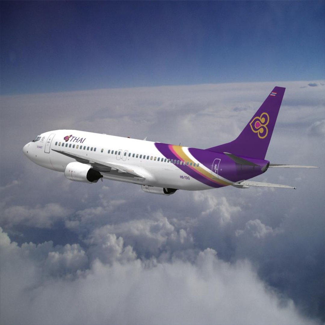 B737-400 Thai Airways 3d Model