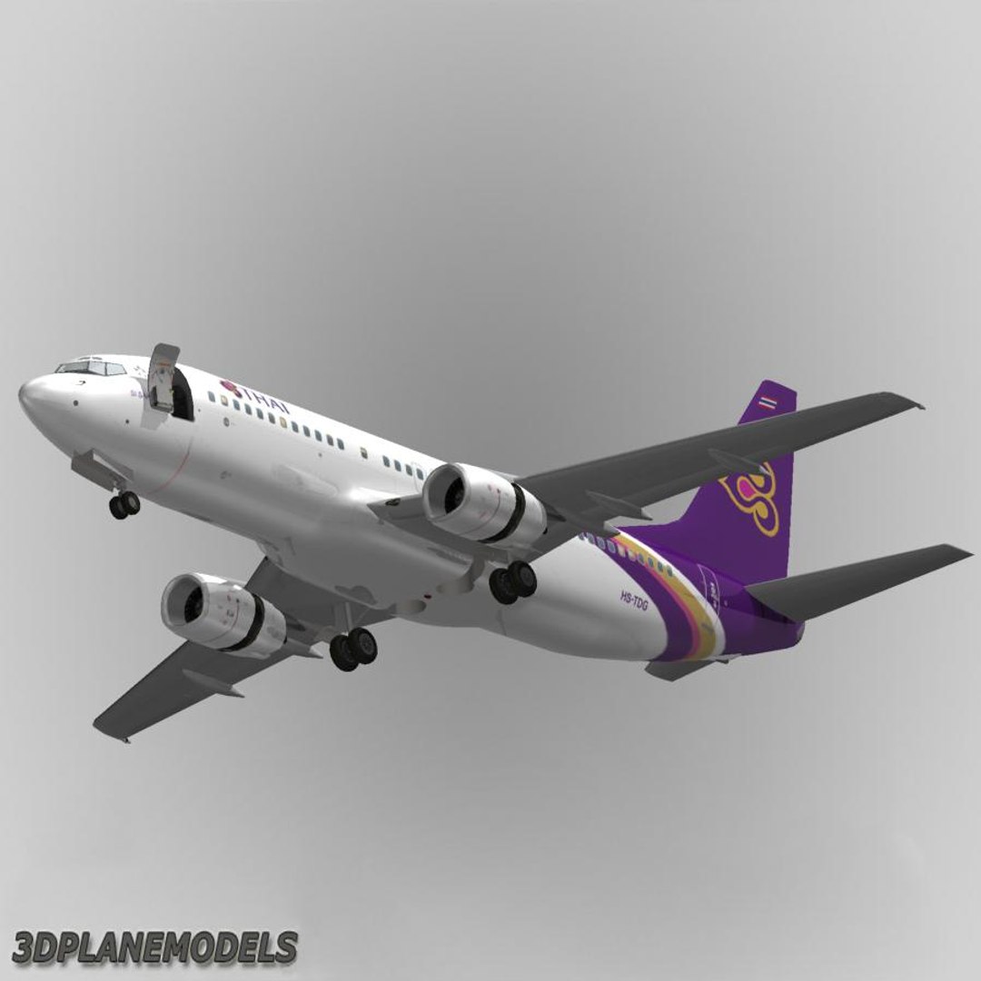 B737-400 Thai Airways 3d Model